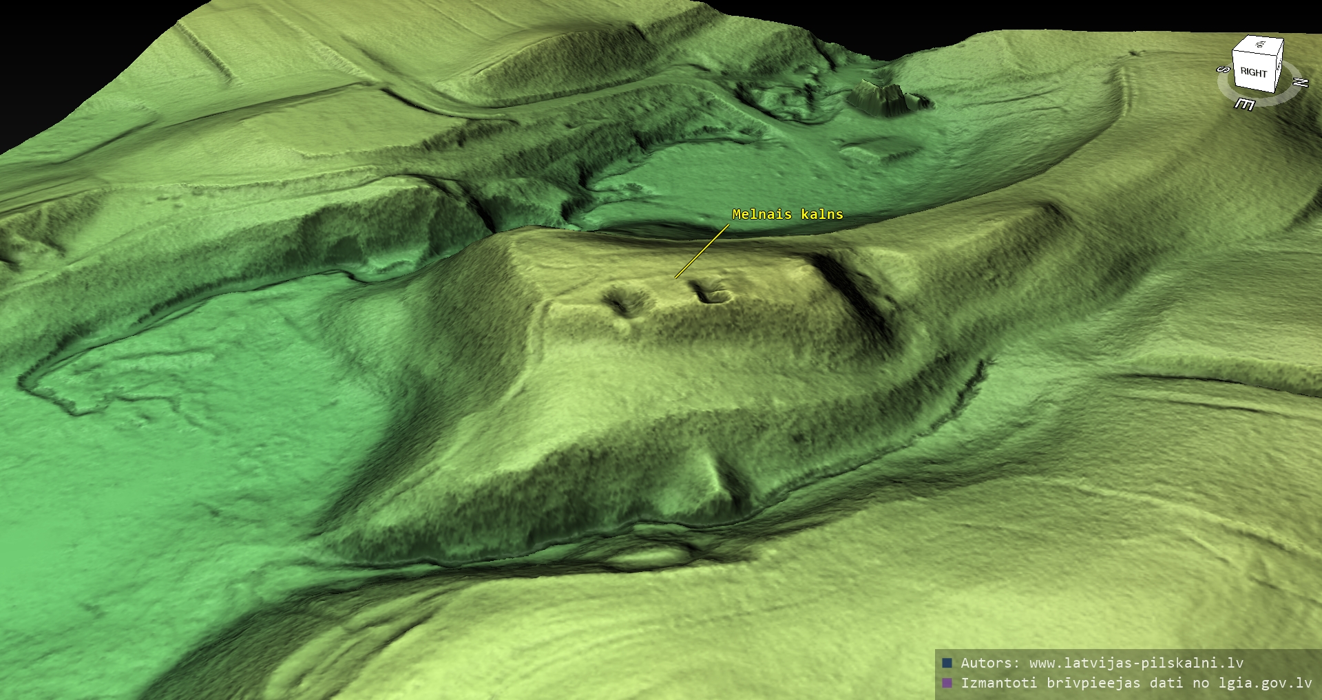 Melnais kalns – Latvijas pilskalni / Latvian hillforts